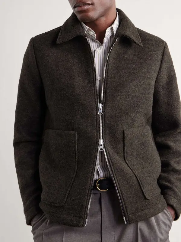 Nn07 Gael Brushed Wool-blend Jacket