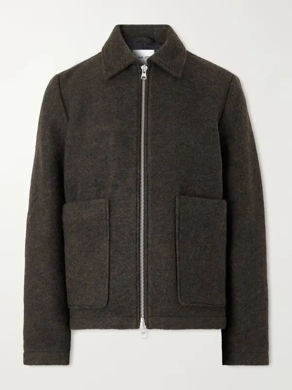 Nn07 Gael Brushed Wool-blend Jacket - Gray