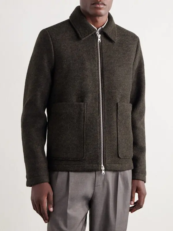 Nn07 Gael Brushed Wool-blend Jacket - Gray