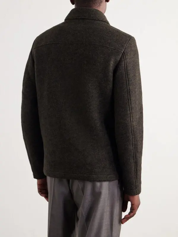 Nn07 Gael Brushed Wool-blend Jacket - Gray