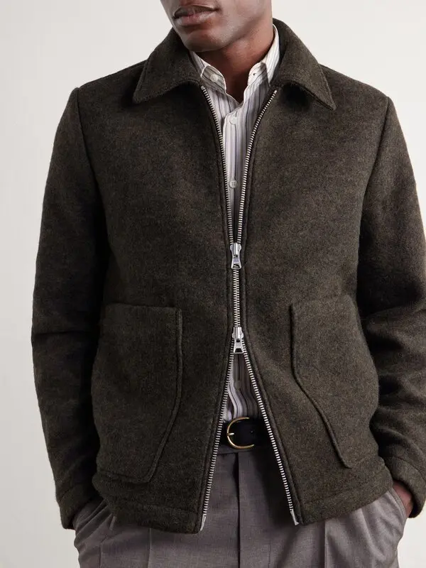 Nn07 Gael Brushed Wool-blend Jacket - Gray