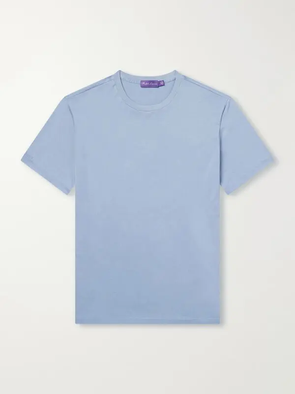 Ralph Lauren Purple Label Cotton-jersey T-shirt - Blue