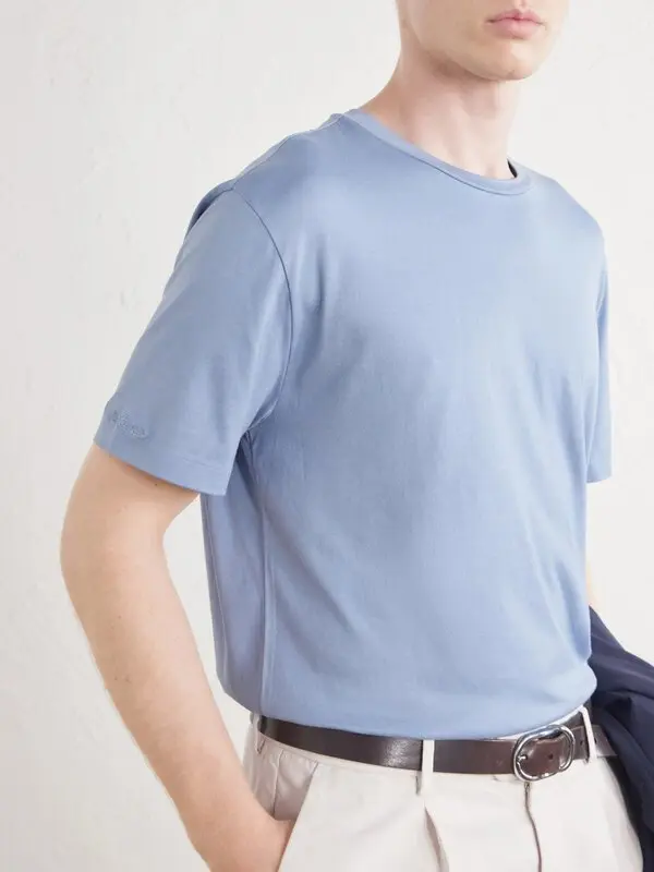 Ralph Lauren Purple Label Cotton-jersey T-shirt - Blue