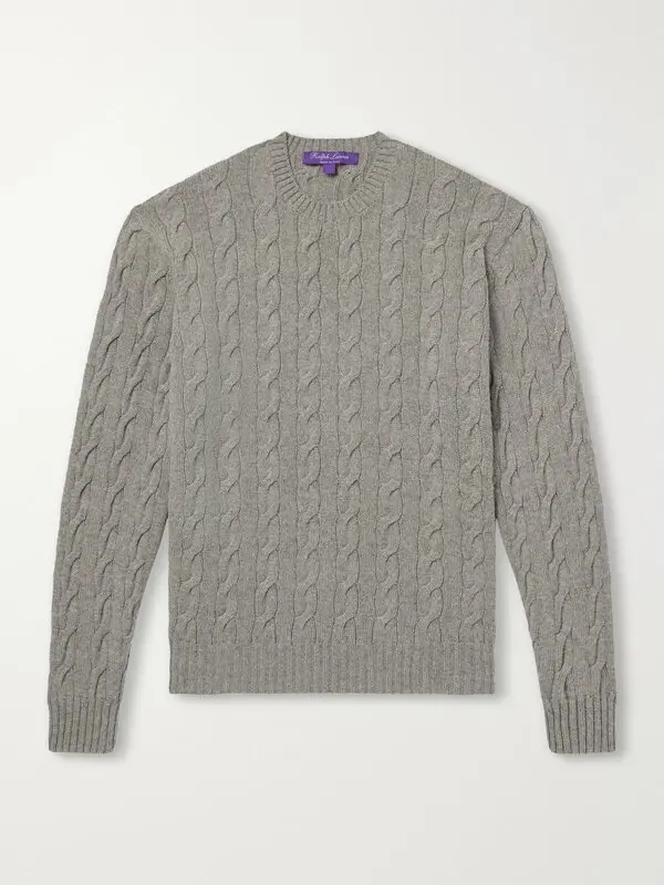 Ralph Lauren Purple Label Cashmere Cable-knit Sweater