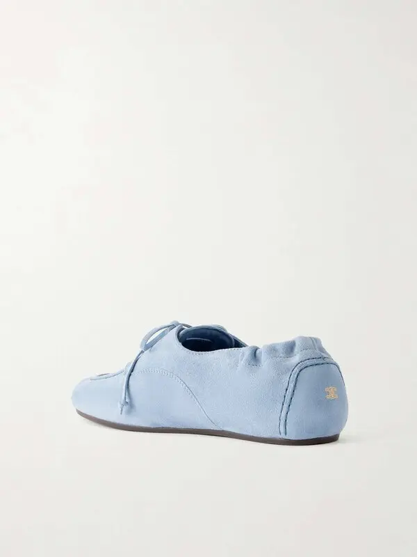 Celine Suede Lace-up Loafers