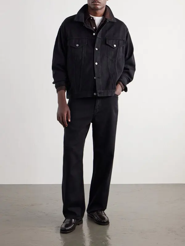 A.PRESSE Straight-leg Cotton And Silk-blend Piqué Trousers
