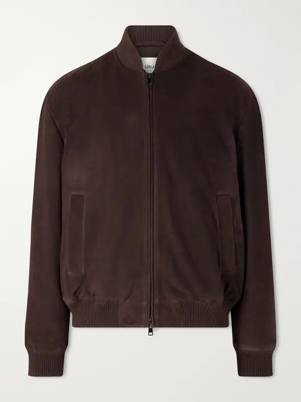 Altea Suede Zip-up Blouson Jacket