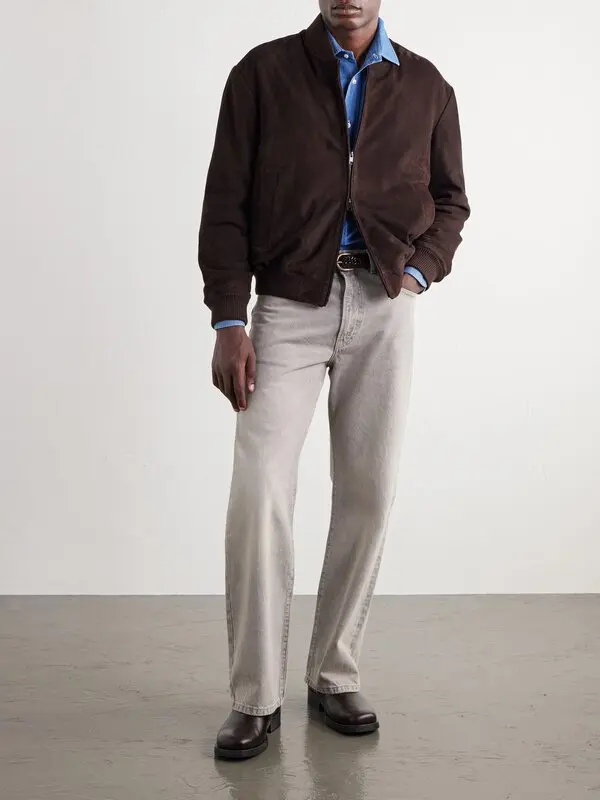 Altea Suede Zip-up Blouson Jacket