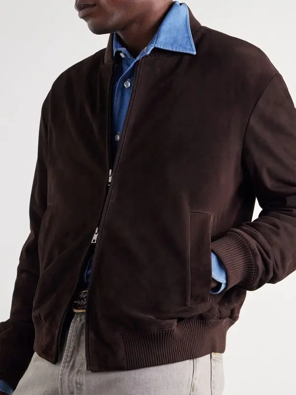 Altea Suede Zip-up Blouson Jacket
