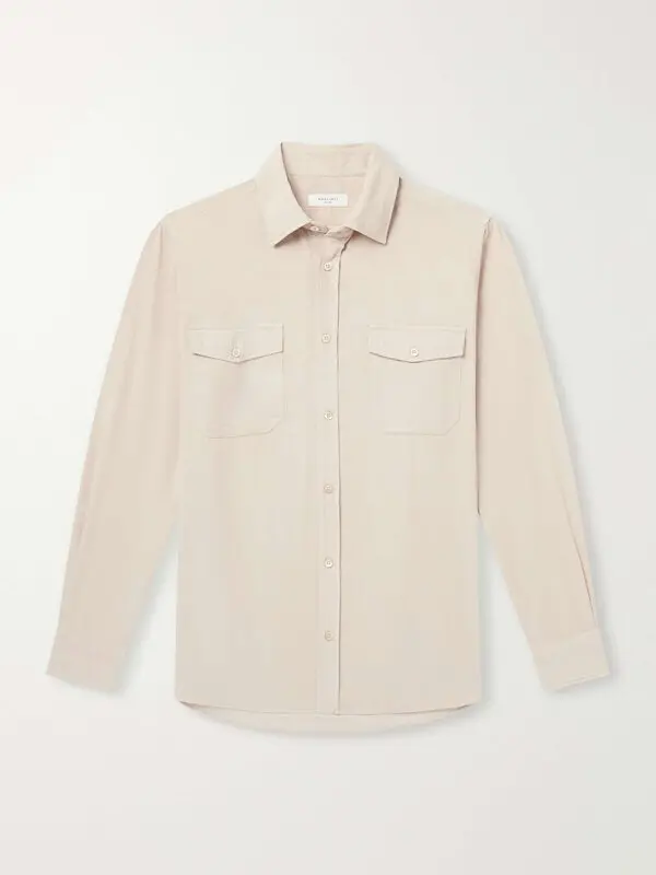 Boglioli Cotton-corduroy Shirt - Cream