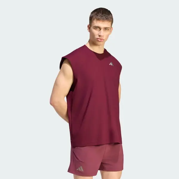 Adidas Climacool+ Oversized Sleeveless T-shirt - Maroon