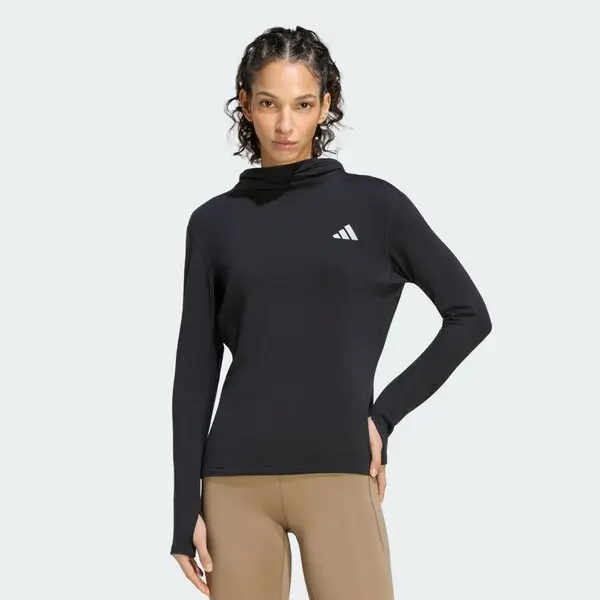 Adidas Adi365 Running Essentials Winterised Hooded Long Sleeve Track Top