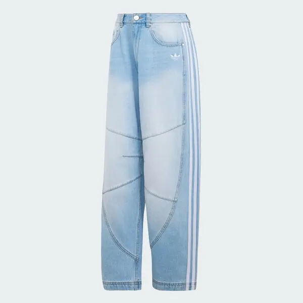 Adidas Denim Barrel Pants Blue