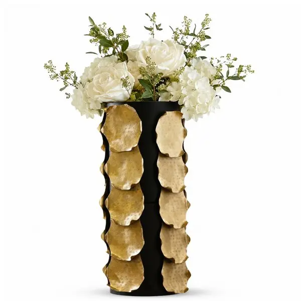 MARLETH Scaled Brass Vase