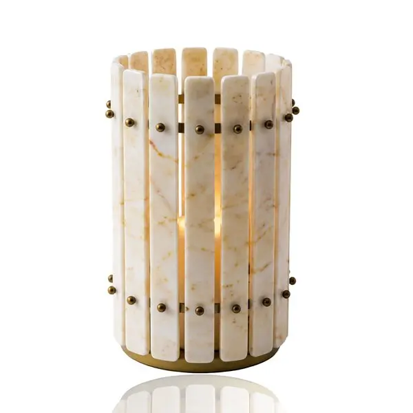 MARLETH Marble Panel Candle Holder