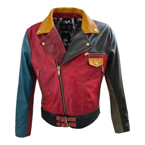 ZASTASTUDIO Artifact Theory Reclaimed Leather Paneled Biker Jacket