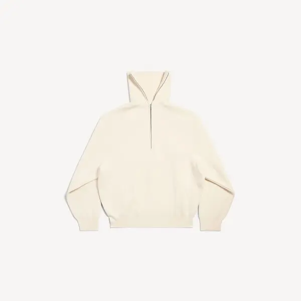Balenciaga Back-to-front High Neck Sweater - White