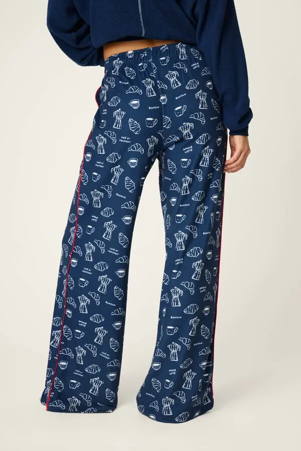 PJ Salvage Bonjour Babe French Breakfast Print Pajama Pants