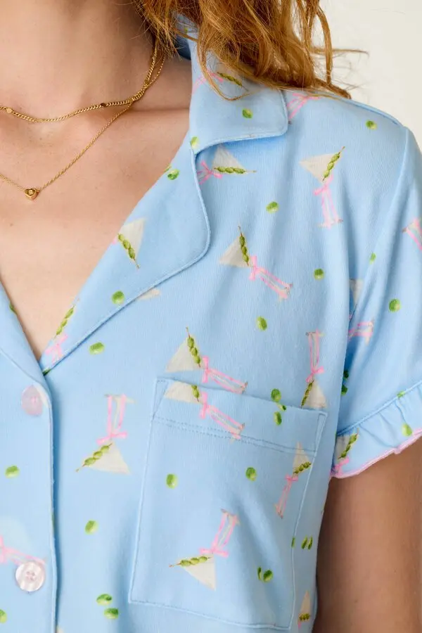 PJ Salvage Olive You Martini Print Short Pajama Set