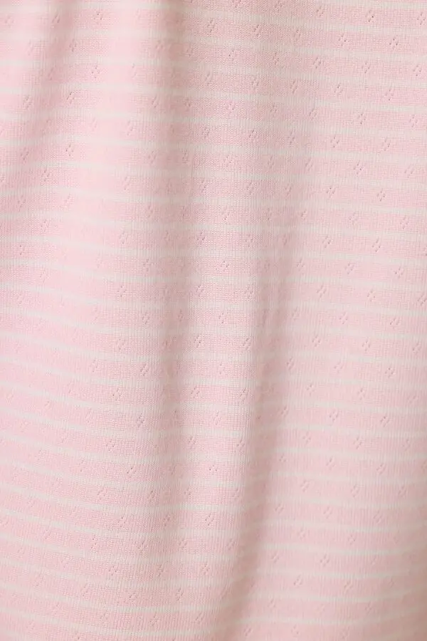 PJ Salvage Pretty Stripes Pointelle Short Sleeve Top