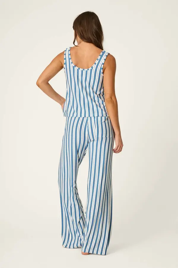 PJ Salvage Soiree Dreams Blue Stripe Tank & Pants Pajama Set