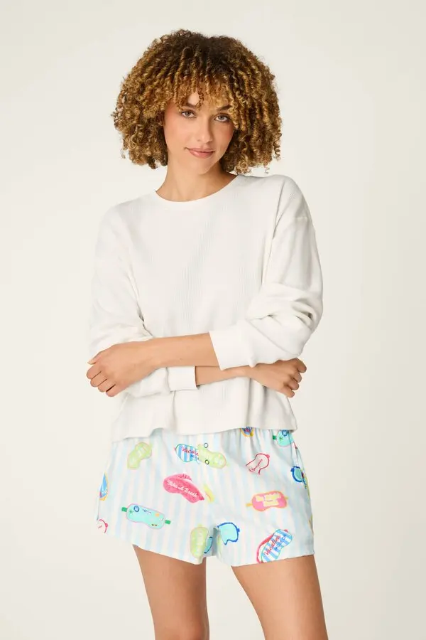 PJ Salvage Long Sleeve Top - White