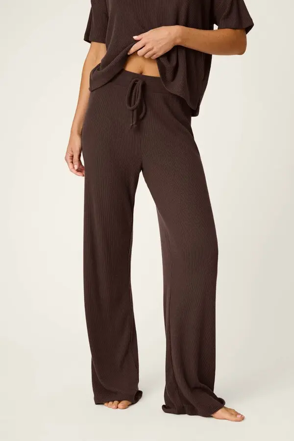 PJ Salvage Textured Rib Knit Lounge Pants