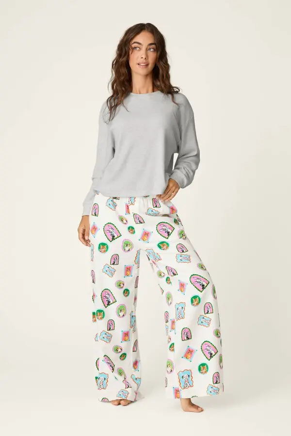 PJ Salvage Heather Grey Long Sleeve Top