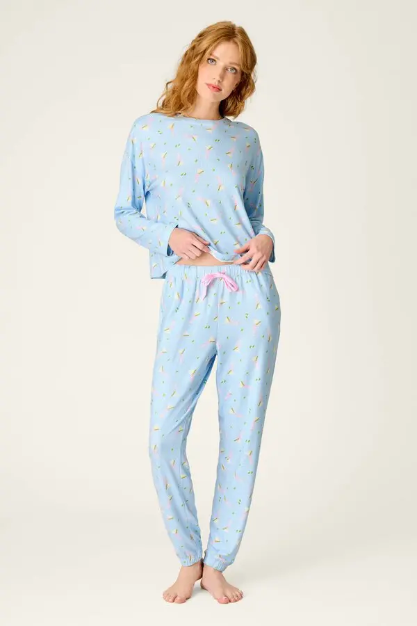 PJ Salvage Martini Print Jogger Pajama Pants