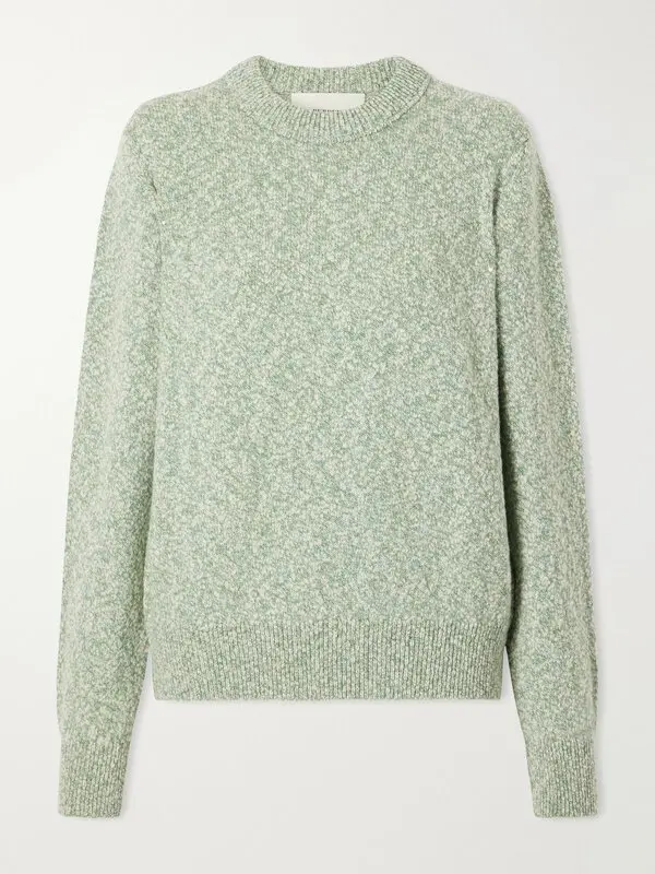 Purdey Mélange Wool And Cotton-blend Sweater