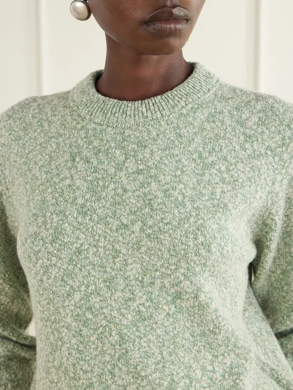 Purdey Mélange Wool And Cotton-blend Sweater