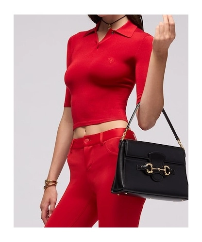 Gucci Fine Stretch Knit Polo Shirt - Red