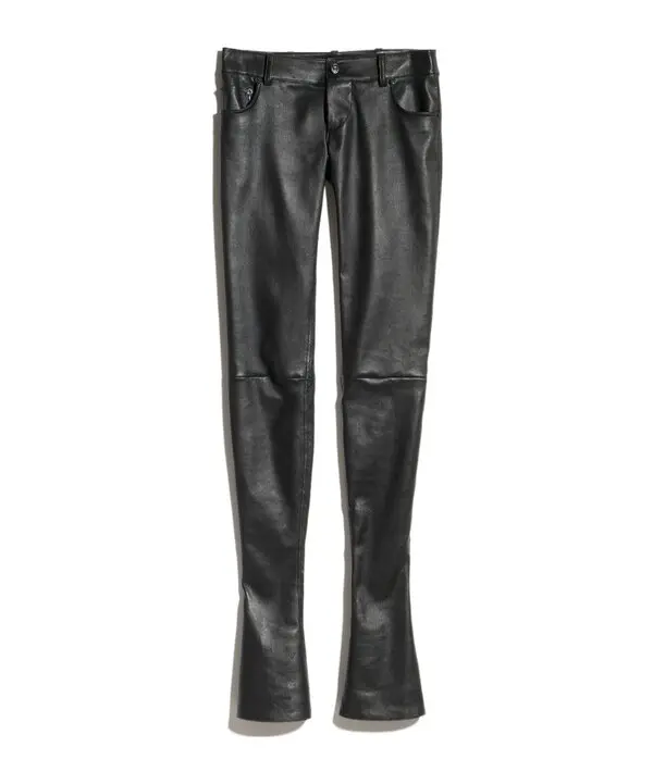 Gucci Lightweight Stretch Leather Pants With Flared Hem