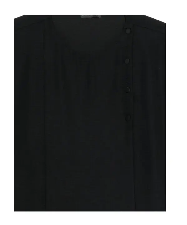 Emporio Armani Button-detail Round-neck Blouse