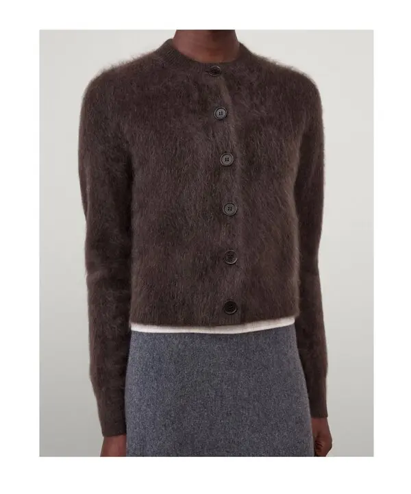 LISA YANG Cropped Fuzzy Cardigan - No