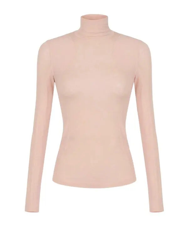 Elisabetta Franchi Ribbed Panel Turtleneck Top