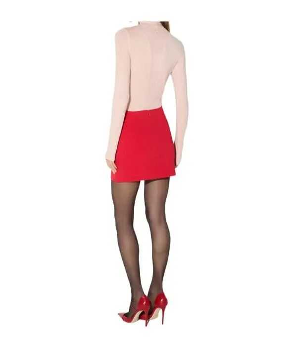 Elisabetta Franchi Ribbed Panel Turtleneck Top