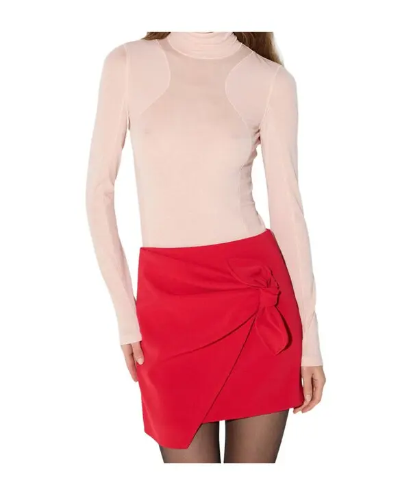 Elisabetta Franchi Ribbed Panel Turtleneck Top