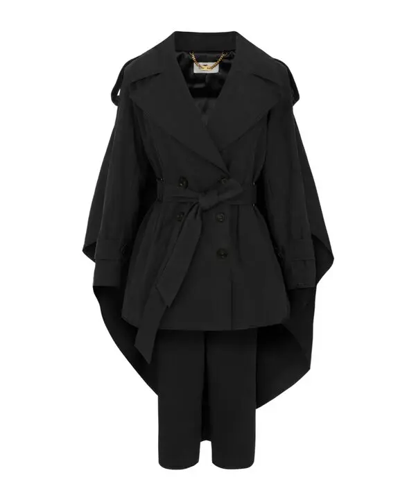 Elisabetta Franchi Belted Cape-panel Coat