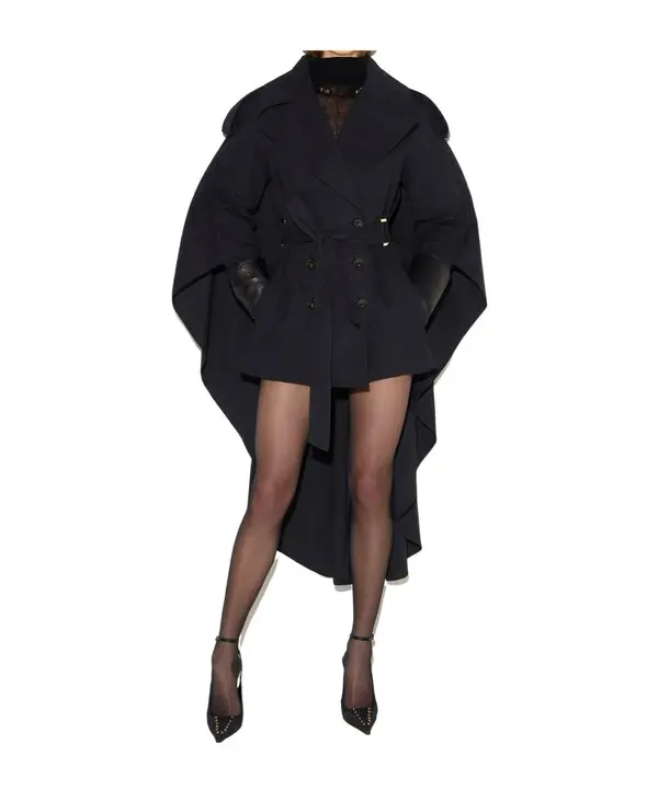 Elisabetta Franchi Belted Cape-panel Coat