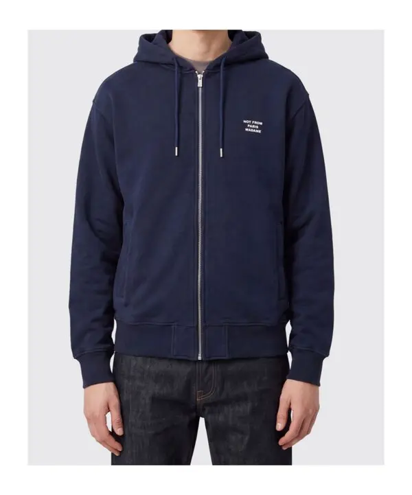 Drole De Monsieur Drôle De Back Logo Zip-up Hoodie