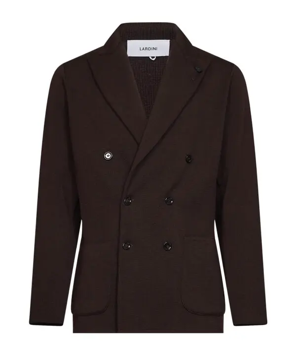 LARDINI Double Breasted Knitted Blazer