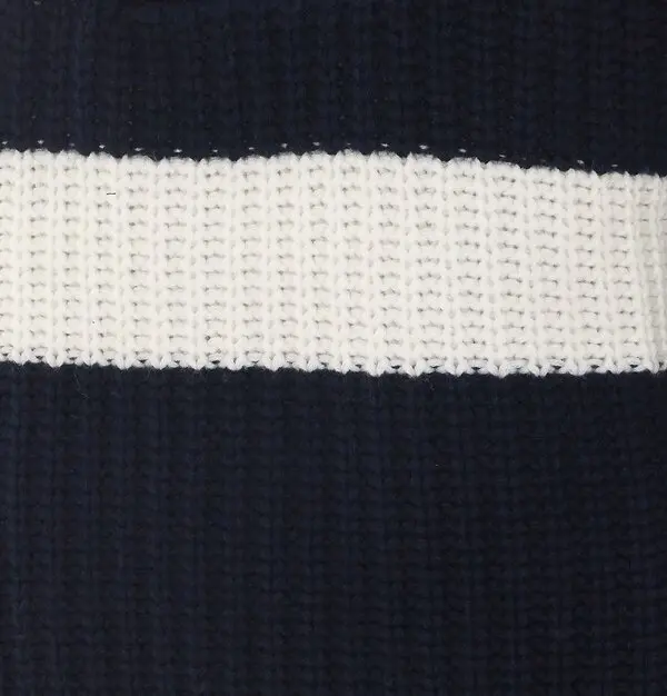 LISA YANG Half-zip Striped Knitted Sweater - No