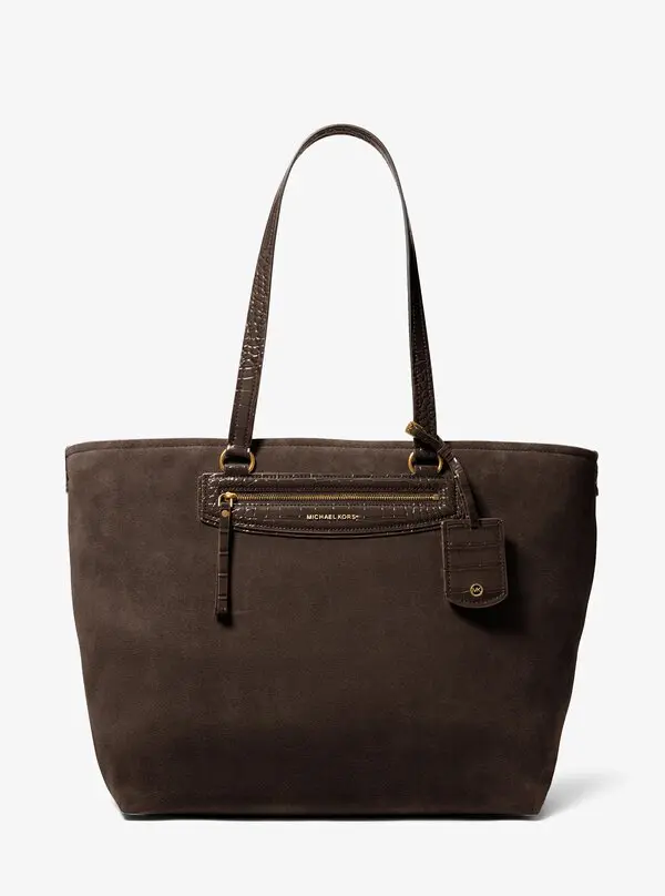 Michael Kors Jet Set Travel Extra-large Suede Tote Bag - Brown