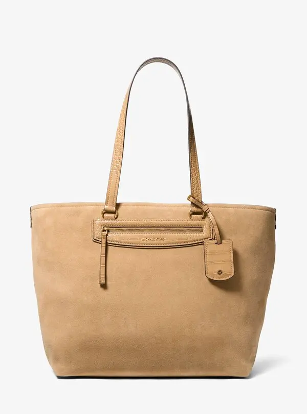 Michael Kors Jet Set Travel Extra-large Suede Tote Bag - Natural
