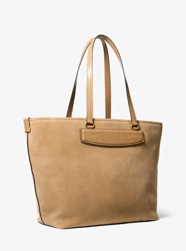 Michael Kors Jet Set Travel Extra-large Suede Tote Bag - Natural