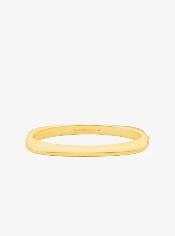 Michael Kors Square Bangle With Knife-cut Edges - Gold