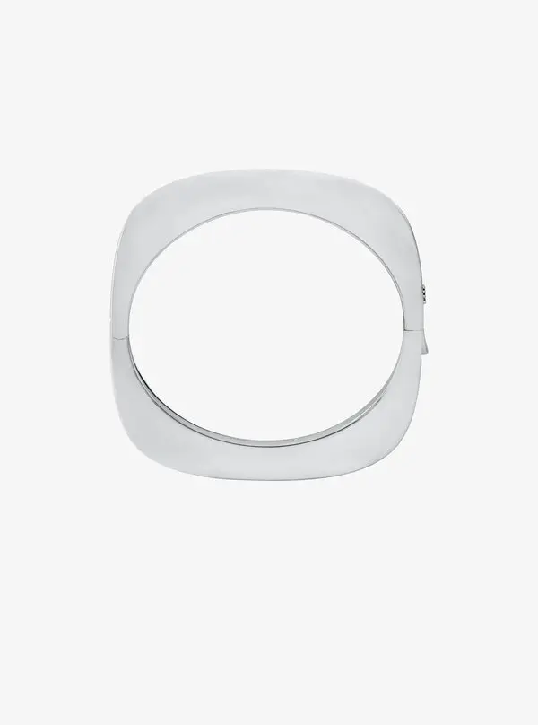 Michael Kors Square Bangle With Knife-cut Edges - Silver