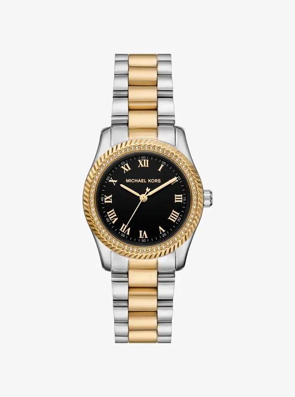Michael Kors Lexington Pavé Two-tone Watch - Silver