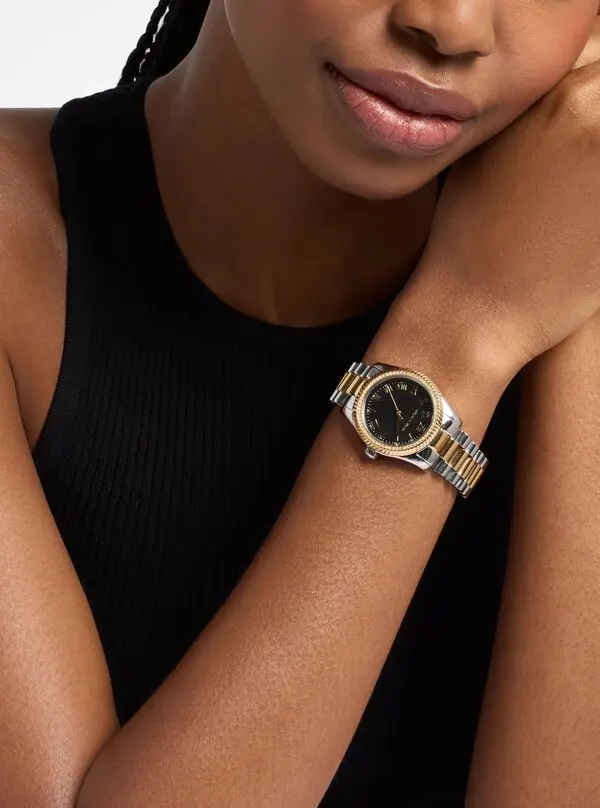 Michael Kors Lexington Pavé Two-tone Watch